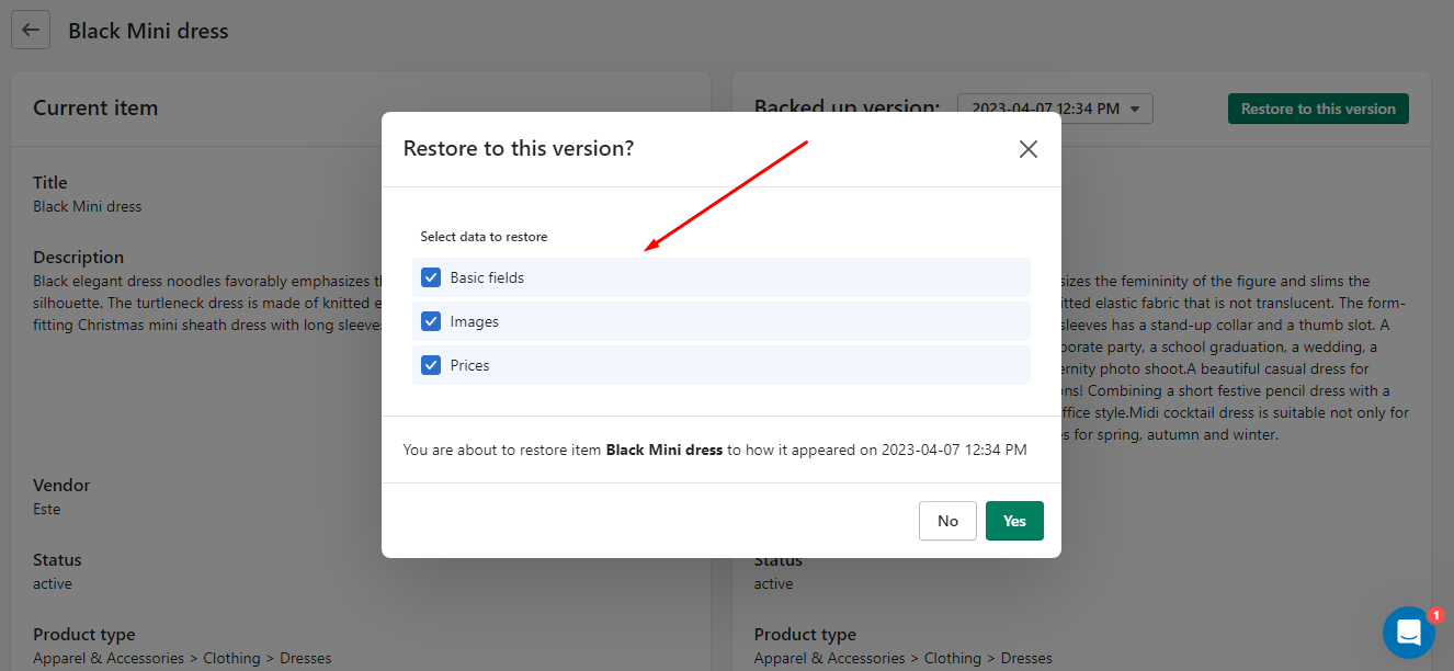 How to restore an individual item – BackupMaster