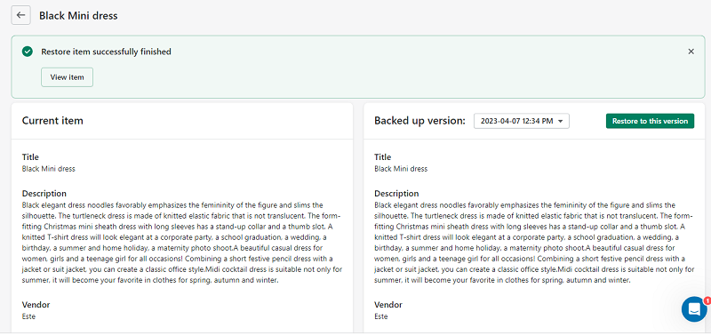 How to restore an individual item – BackupMaster